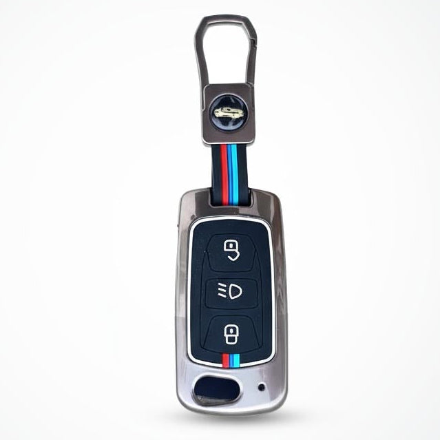 Metal Silicon Car Key Cover For TATA Arai, Safari, Tiago, Zest, Bolt ...