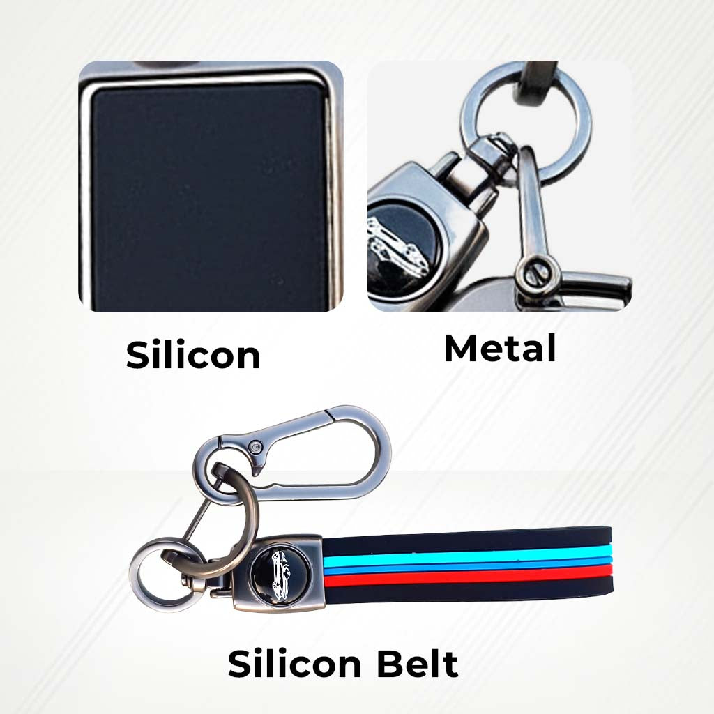 Metal Silicone Key Cover with Belt for TATA curvv| 4 Button smart key ...