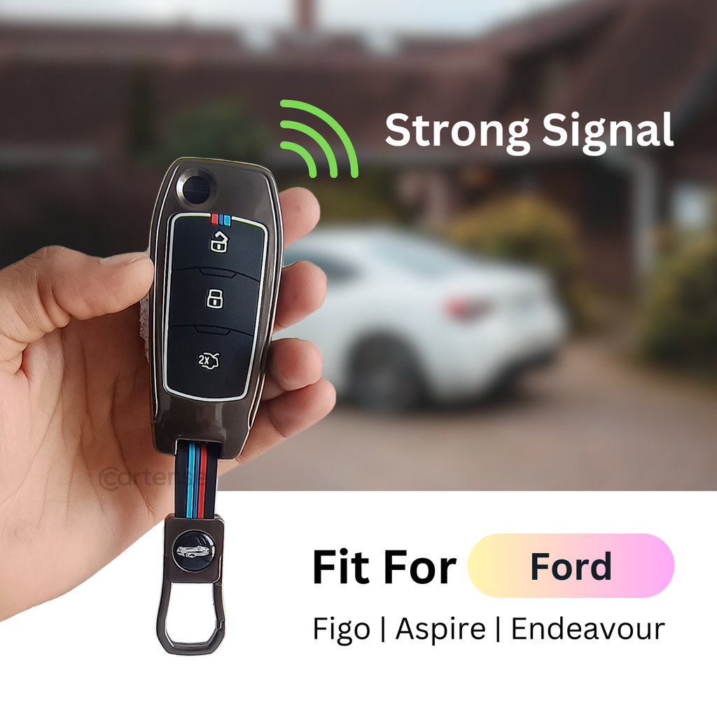 Metal Silicon Car Key Cover Compatible with Figo, Aspire, Endeavour ...